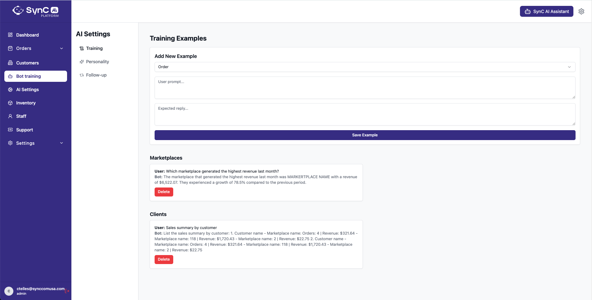 SynC Ai Platform - The AI Brain for Fulfillment & Commerce